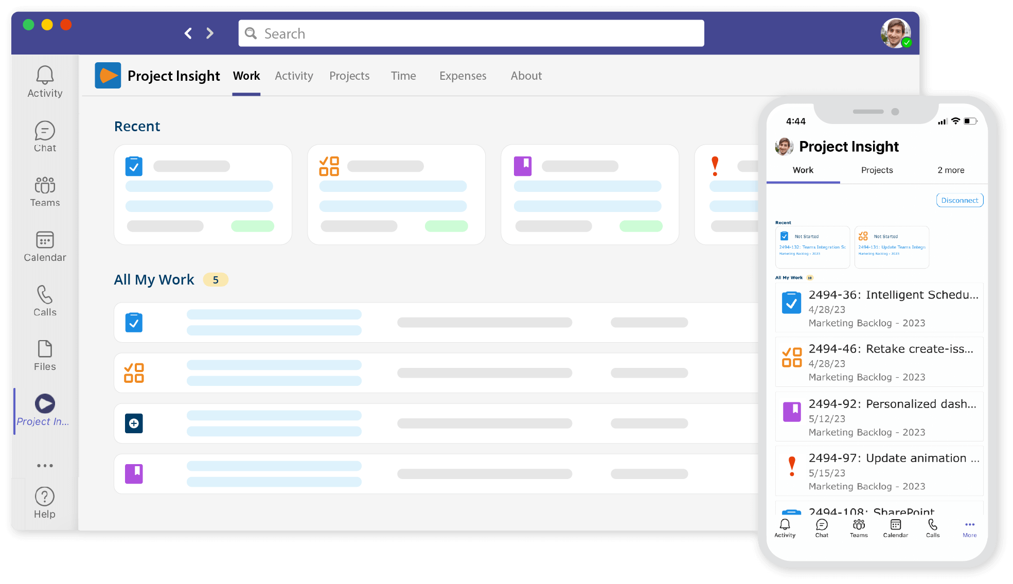 Microsoft Teams Integration | Project Insight Features